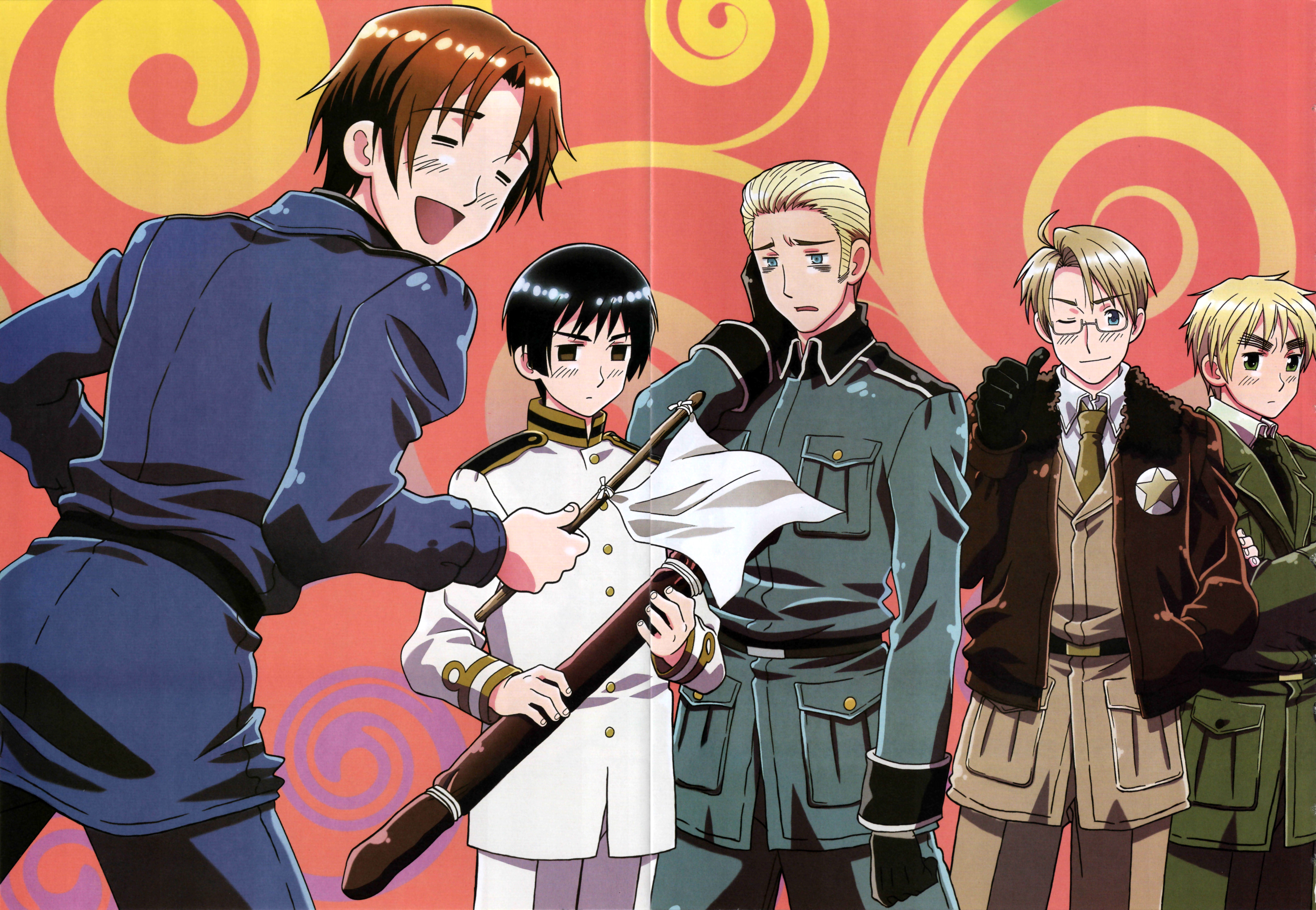 hetalia axis powers america germany japan north italy united kingdom male crease scanning ...
